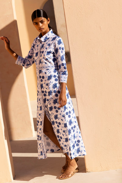 Shirt Dress Maxi- Marion Blue – OLIPHANTDESIGN
