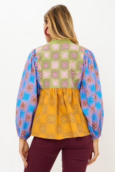 Mandarin Balloon Top- Matrix Multi – OLIPHANTDESIGN